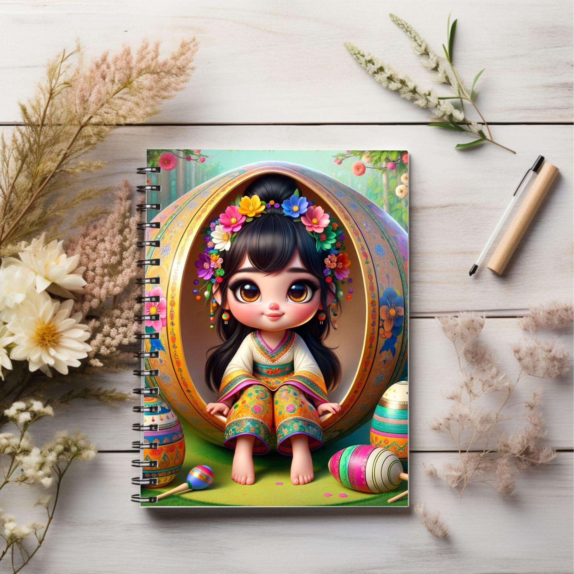 Printable Easter Egg Clipart, Spring Png, Floral Easter Design, Digital ...