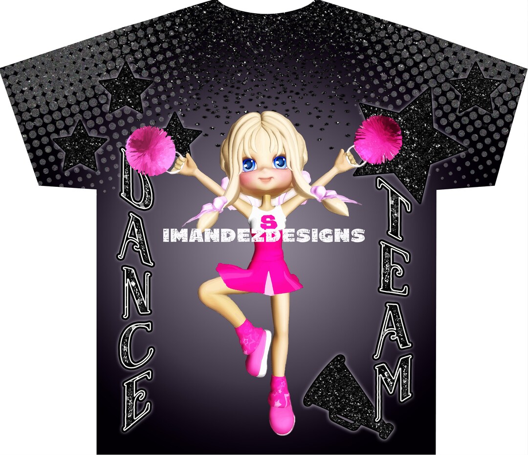 Black 3D Dance Template, Editable Dance Template, Customizable DANCE ...