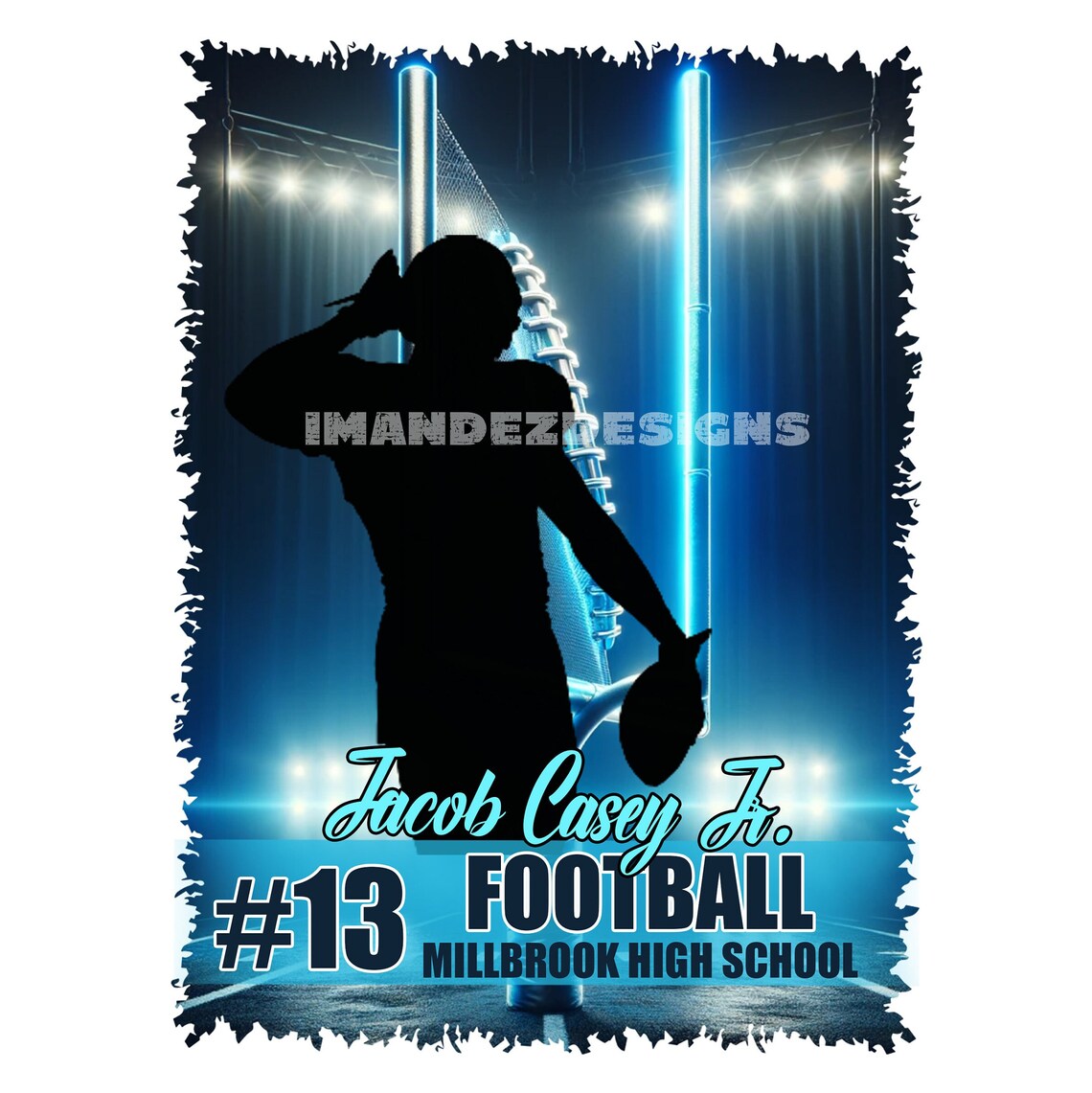 Football Tshirt Design Template, Custom Fooball Tee Design, Printable ...