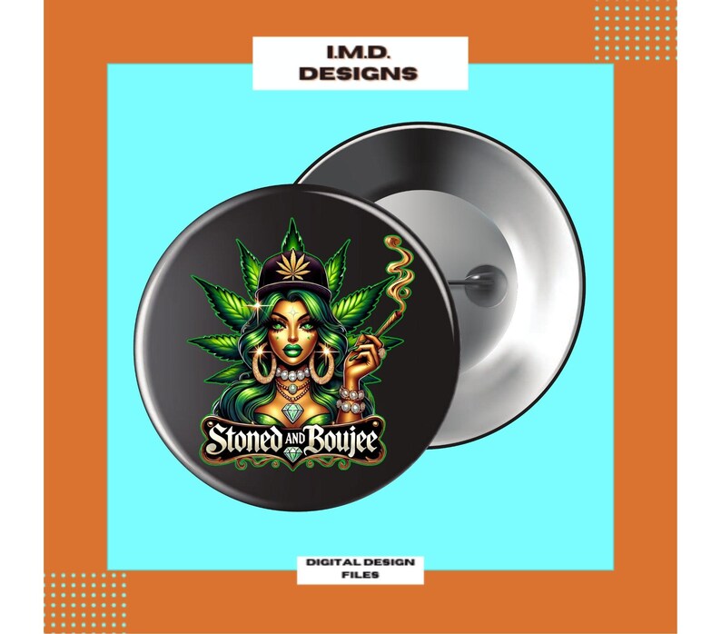 Stoned and Boujee Clipart, Cannabis PNG, Urban Design (digital Download ...