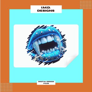 Blue Neon Lips Design, Lip Gloss Clipart, Stylish Lips Png, Neon Lips ...