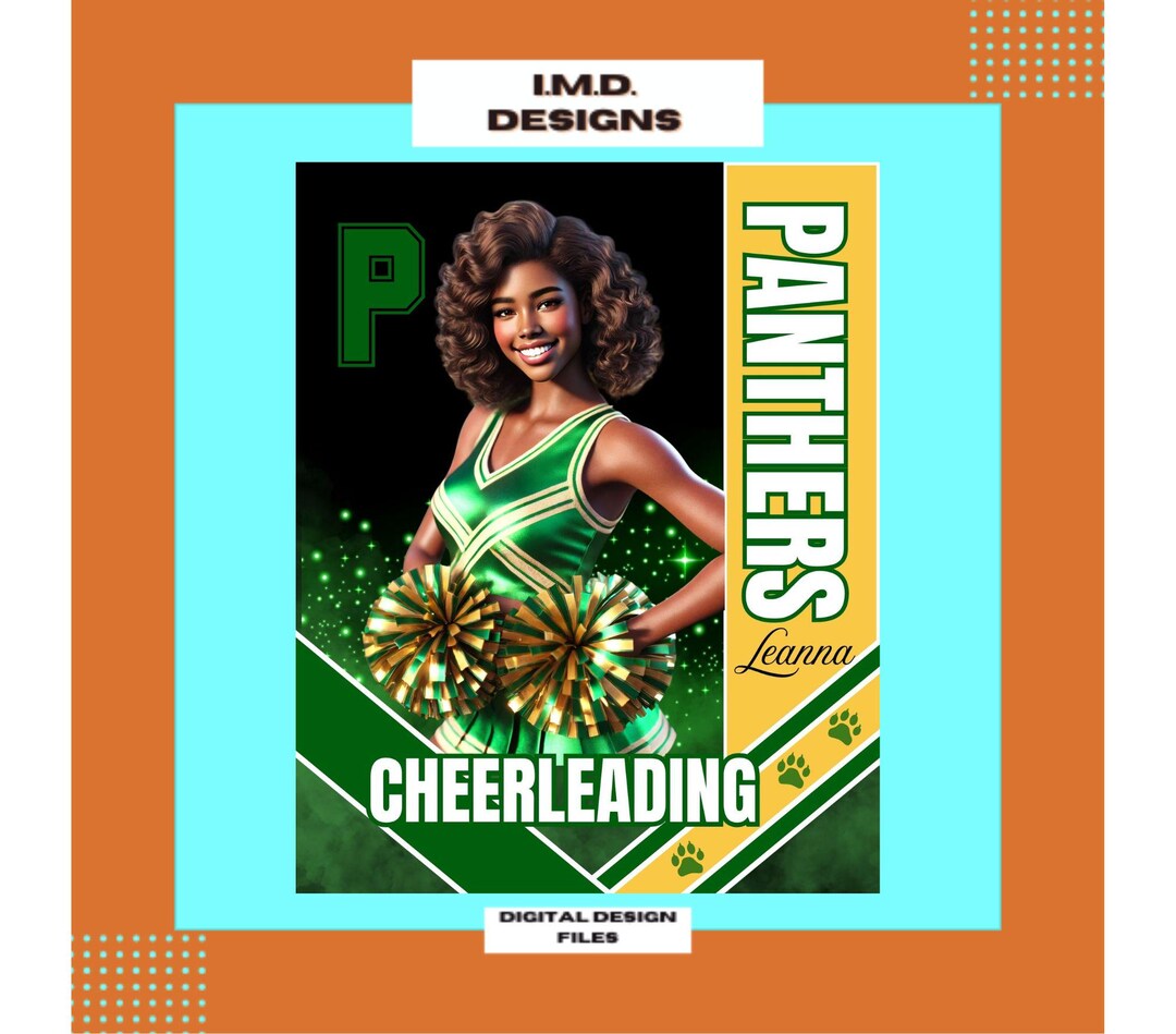 Personalized Cheer Poster: Custom Team Logo, Canva Template (PDF ...