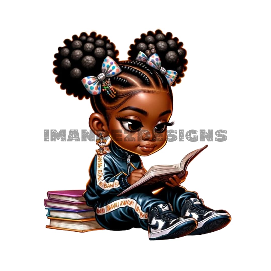 Chibi Girl Clipart, Cute Little Girl Reading Her Book Chibi Girl Png ...
