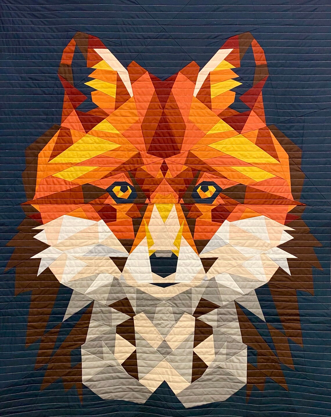 The Modern Fox A Foundation Paper Pieced Quilt Pattern PDF - Etsy