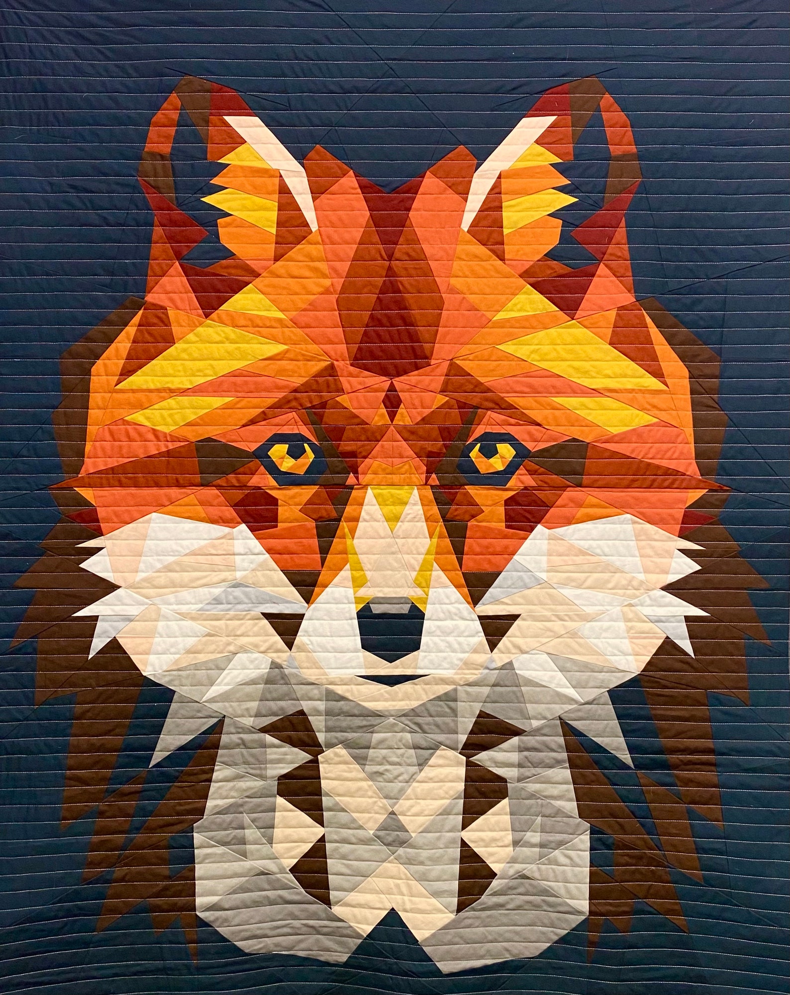 The Modern Fox, A Foundation Paper Pieced Quilt Pattern (PDF ONLY) - Etsy