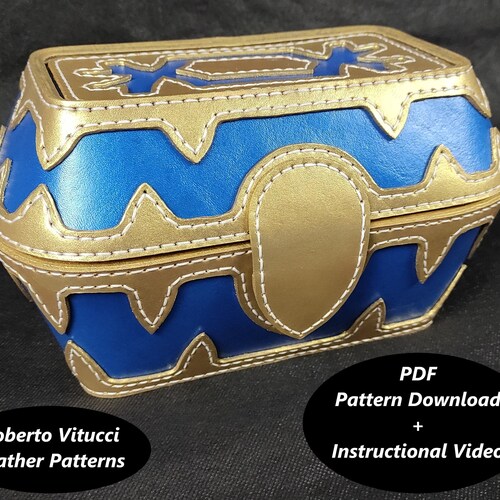 Leather Treasure Chest / Jewelry Box / Dice Box Pattern | Etsy