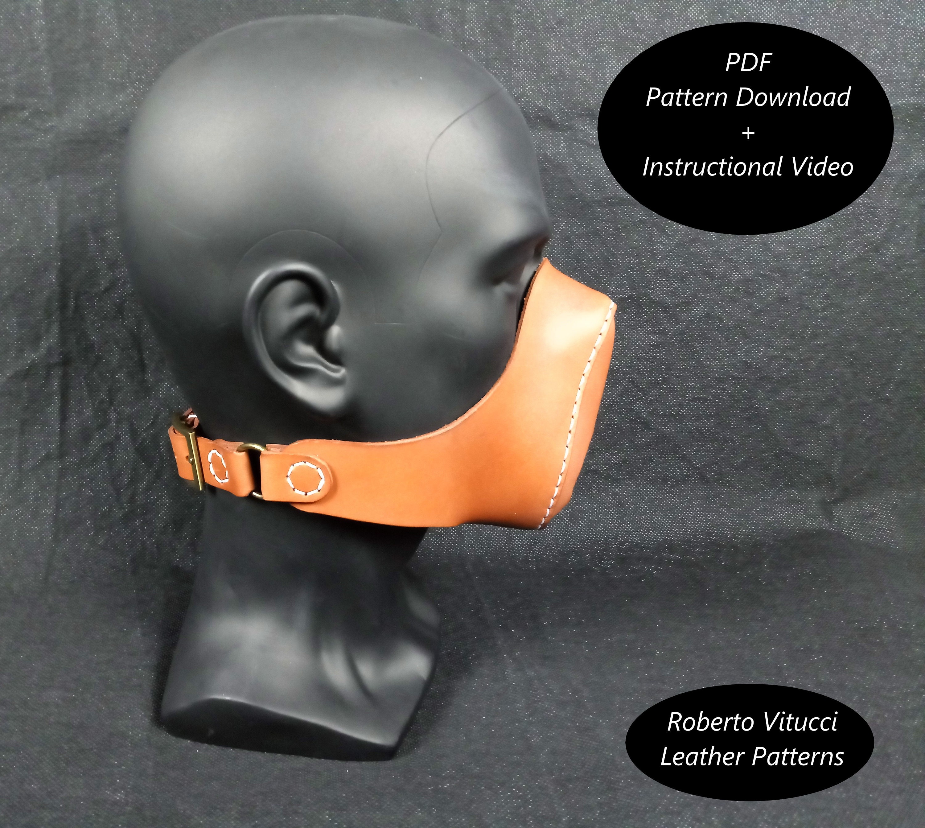 Leather Mask Pattern 3 Size Instructional Video - Etsy Canada