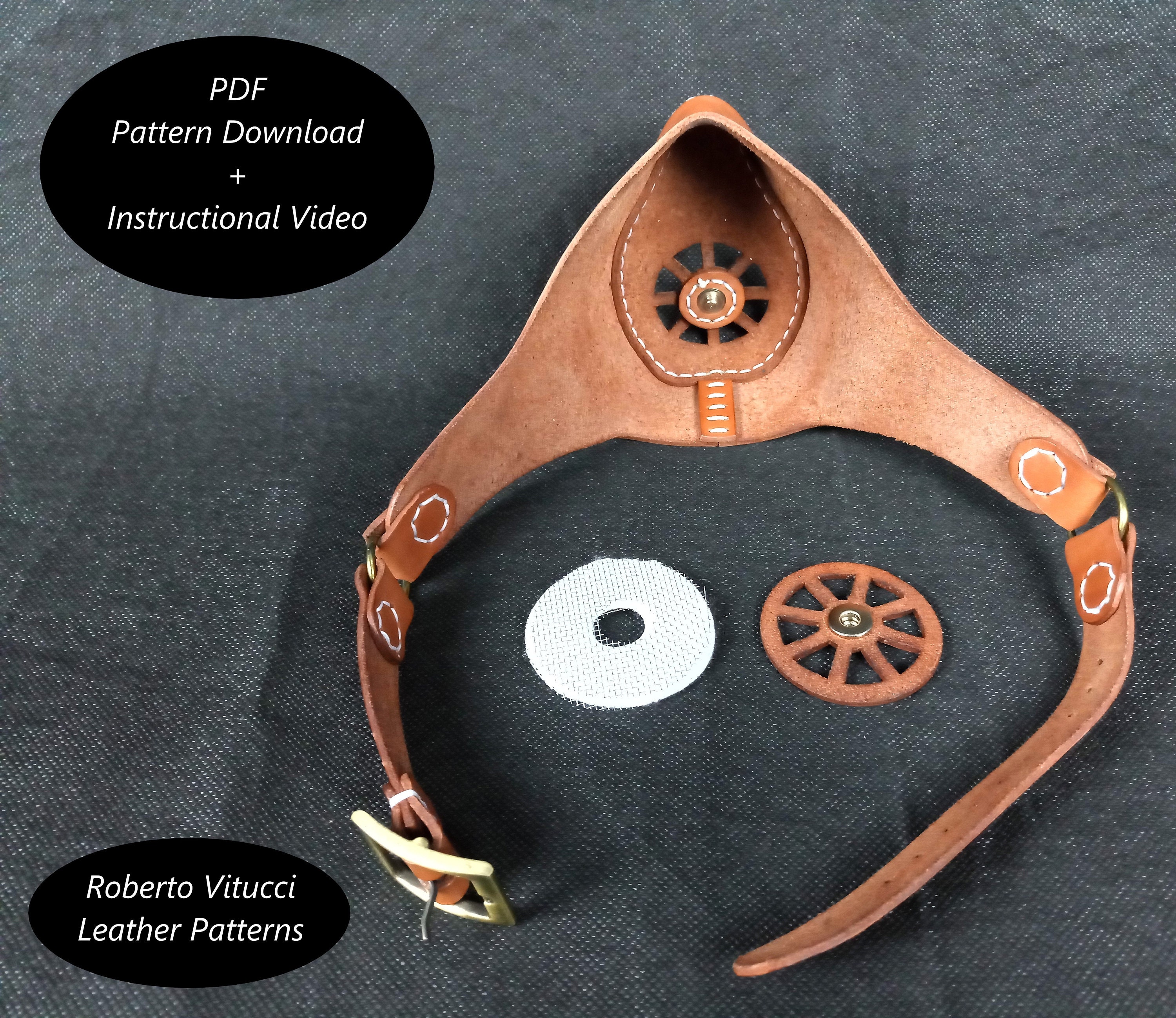 Leather Mask Pattern 3 Size Instructional Video - Etsy
