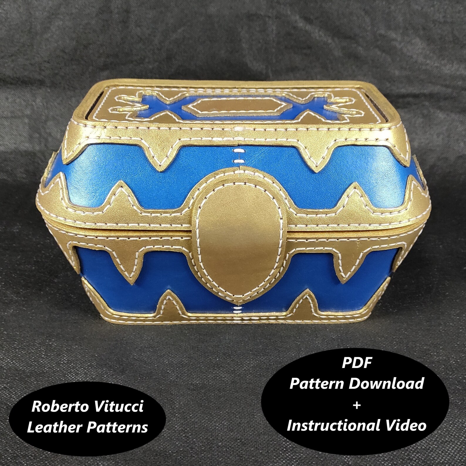 Leather Treasure Chest / Jewelry Box / Dice Box Pattern + Intructional ...