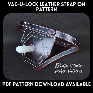 Vac-u-lock Leather Strap on Pattern With Video Tutorial - Customizable DIY Leather Craft - Etsy