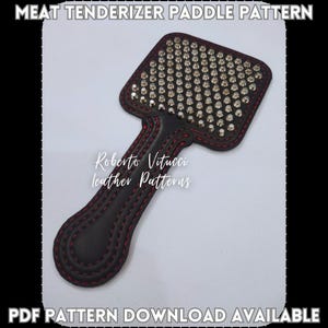 Meat Tenderizer Spanking Paddle Pattern PDF & SVG | BDSM Leather Paddle ...