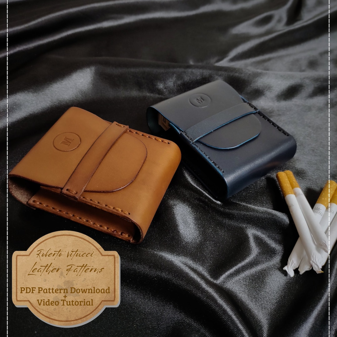 Leather Cigarette Packet Case Pattern + Instructional Video - Etsy
