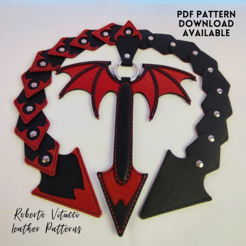Dragonscale Whip Sword Leather Pattern – Fantasy BDSM Paddle PDF ...
