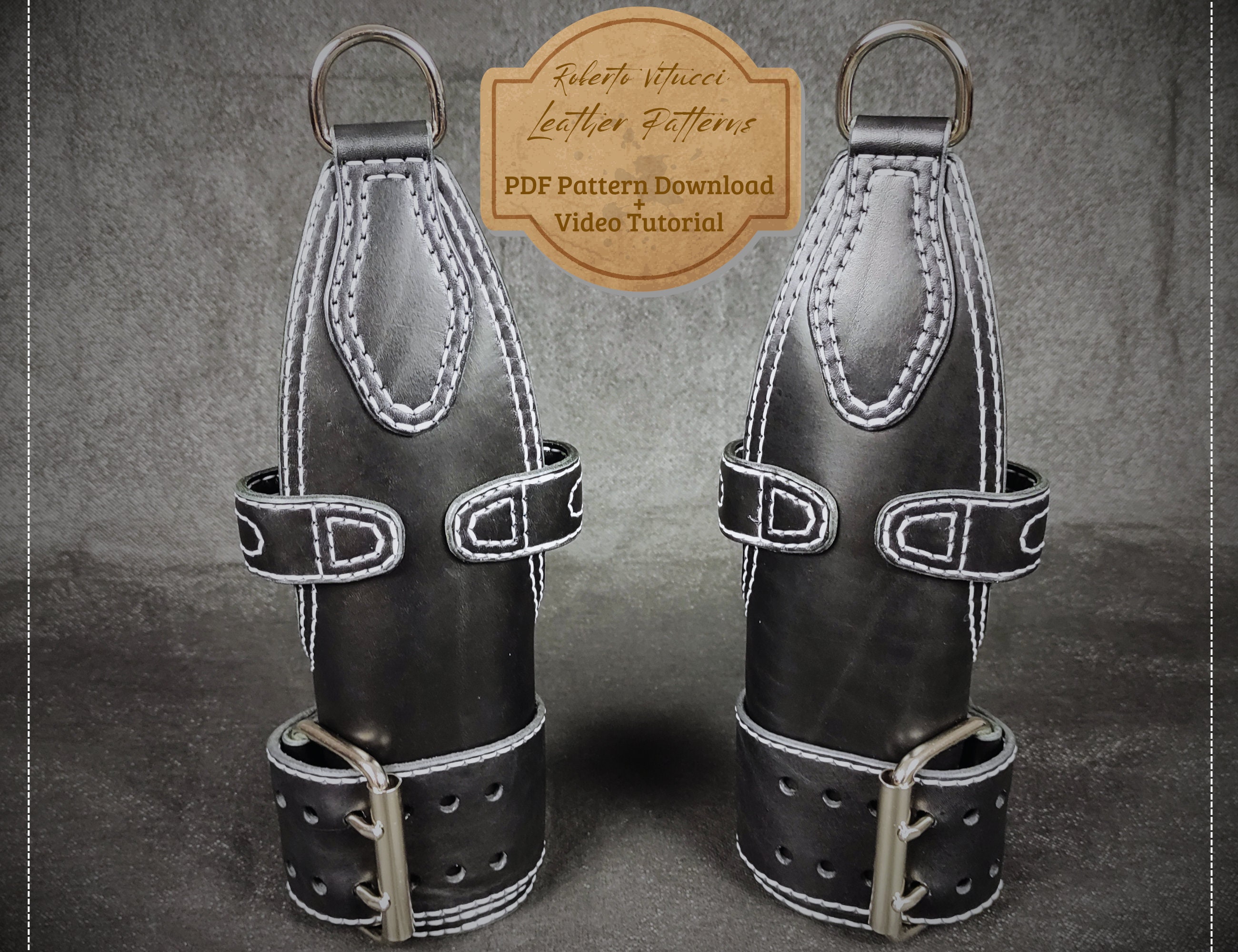 BDSM Leather Overhead Cuffs Pattern Instructional Video - Etsy Australia