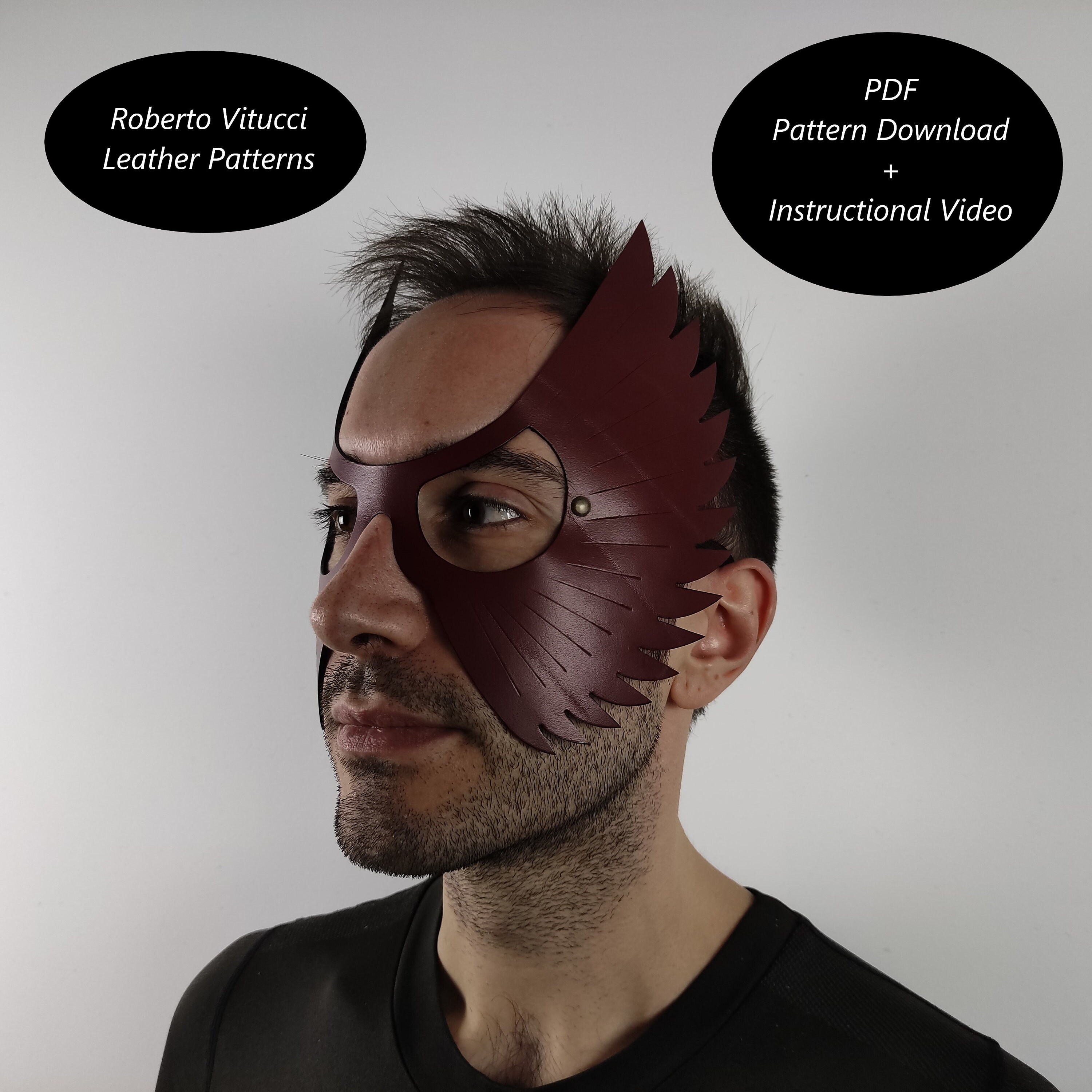 Four Type of Leather Mask Pattern Instructional Video | Etsy