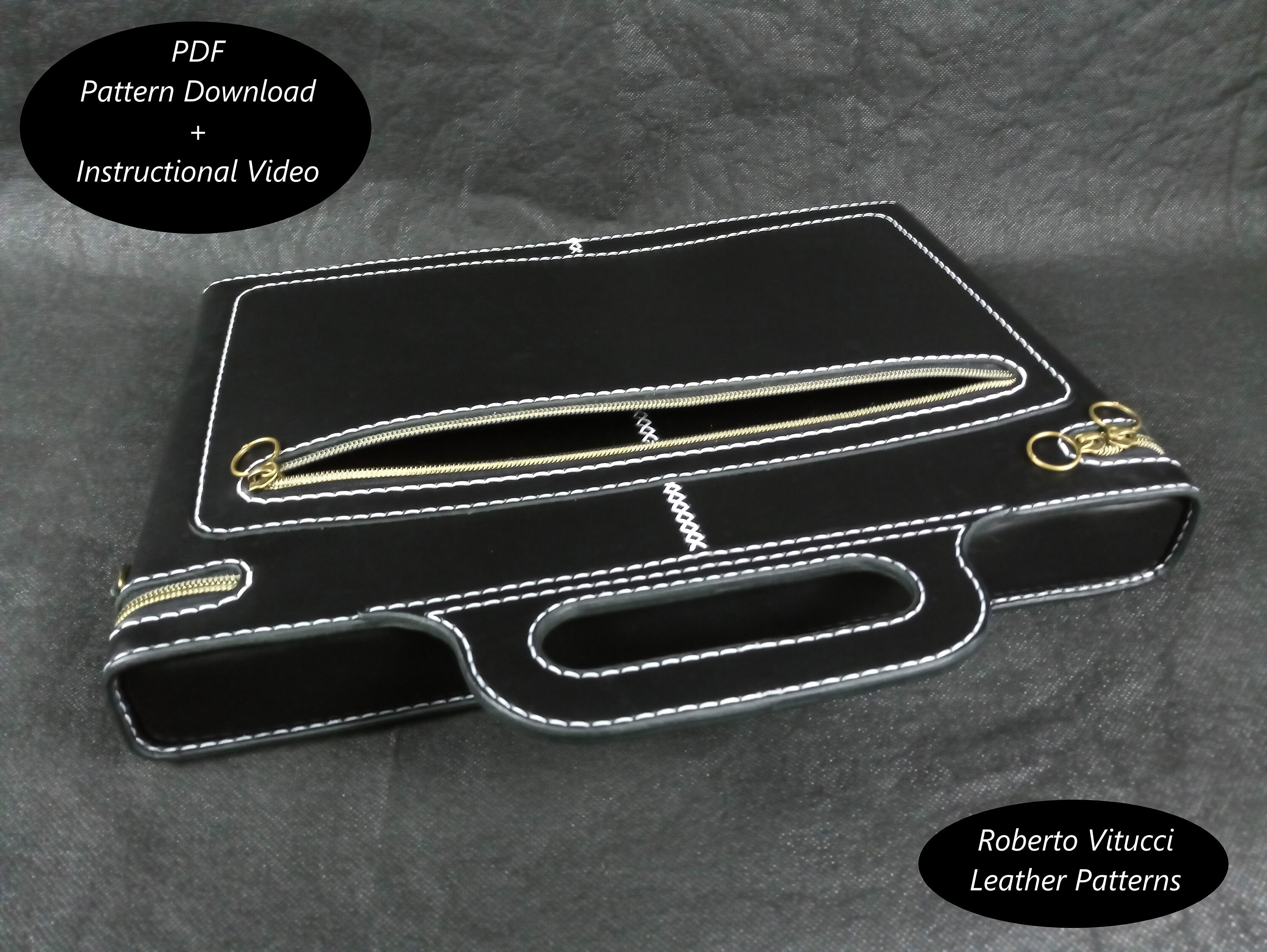 Leather Laptop Bag Multi Size Pattern Instructional Video - Etsy
