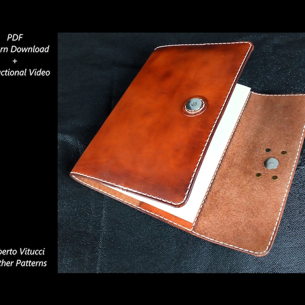 Leather Book Cover Pattern - Etsy