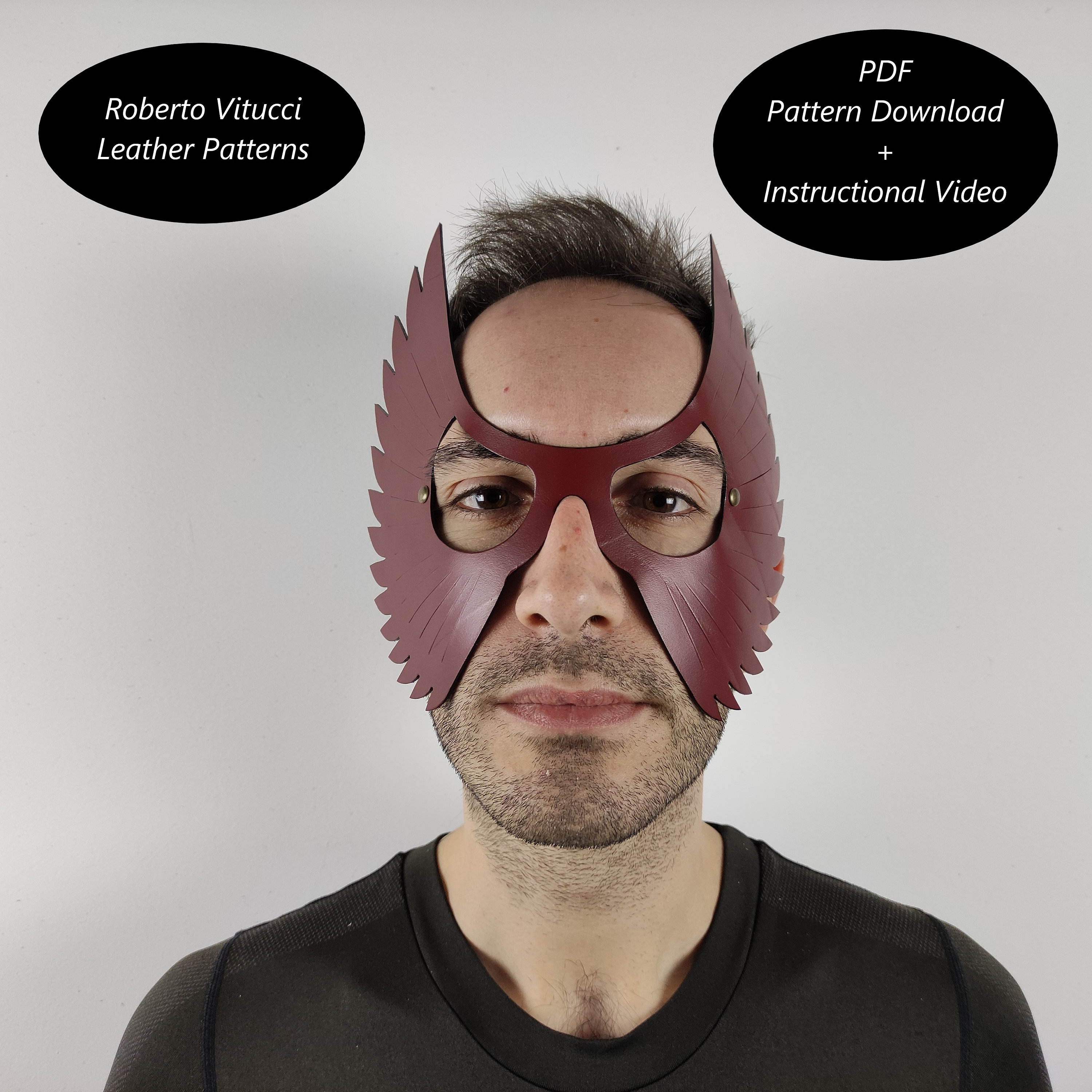 Four Type of Leather Mask Pattern Instructional Video | Etsy