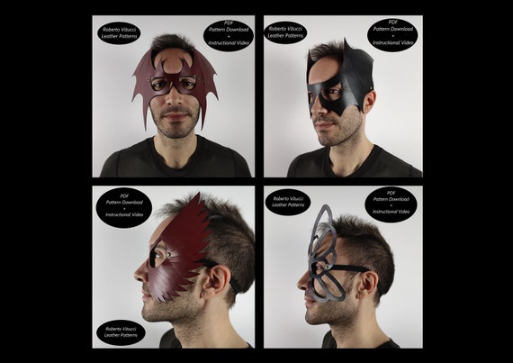 Four Type of Leather Mask Pattern Instructional Video | Etsy
