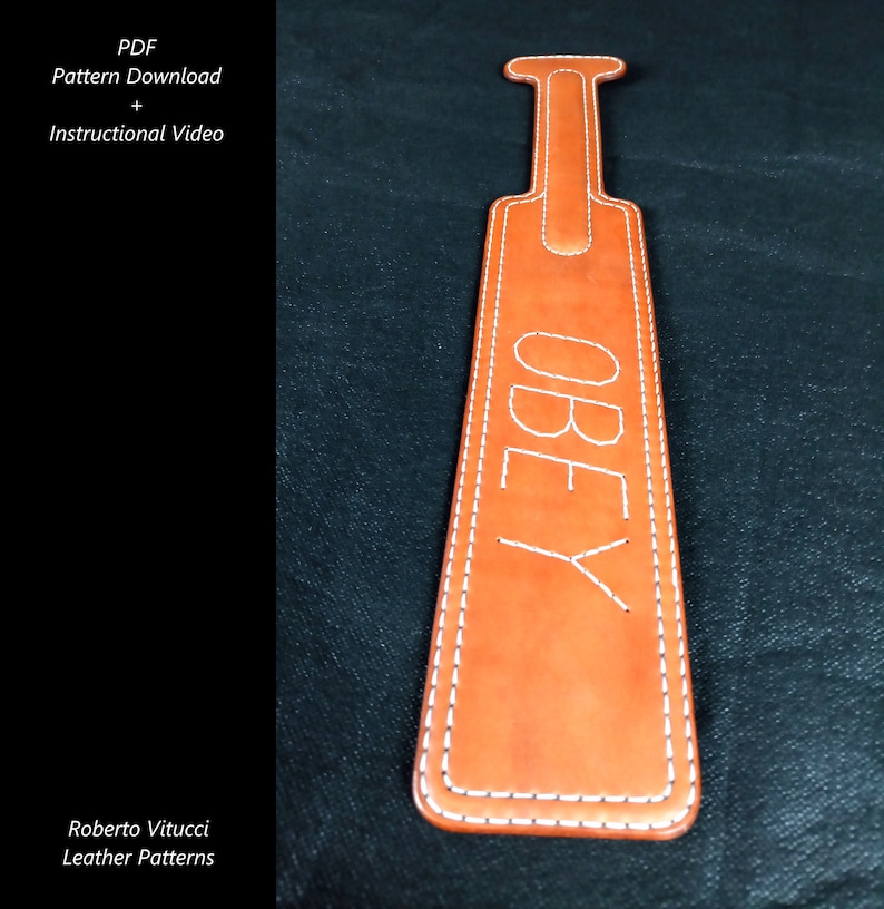 Leather Spanking Paddle Multi Size Pattern Instructional | Etsy