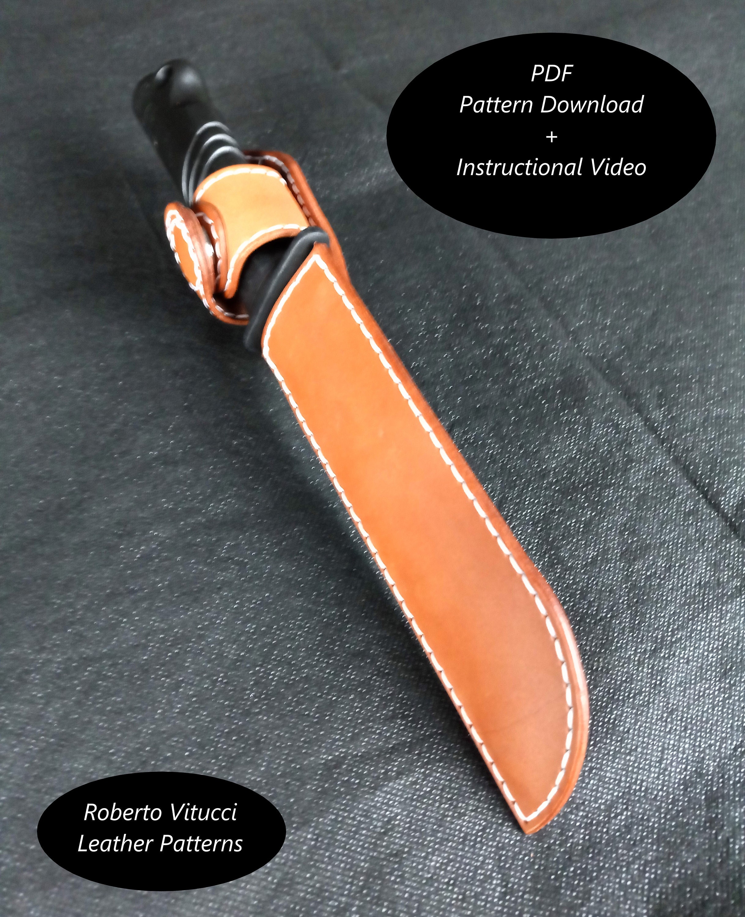 Leather Knife Sheath Multi Size Pattern Instructional Video - Etsy