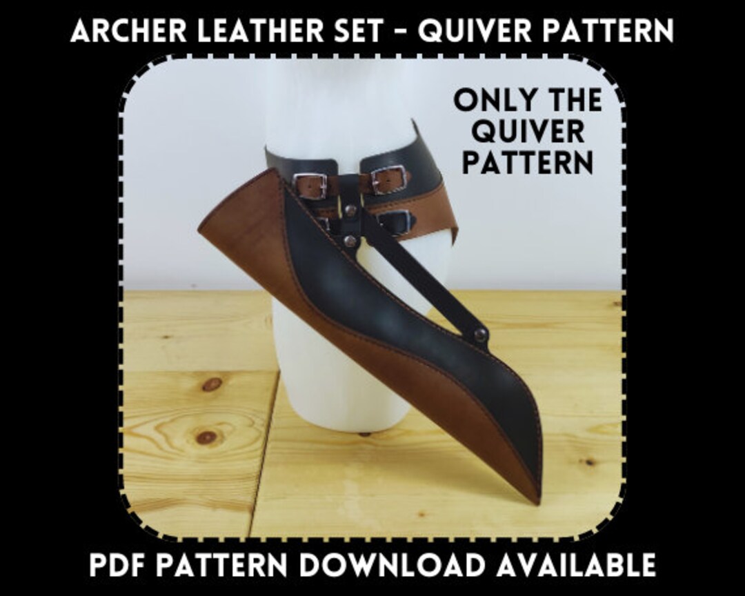 Archer Set - Leather Quiver Pattern + Tutorial Video - Etsy