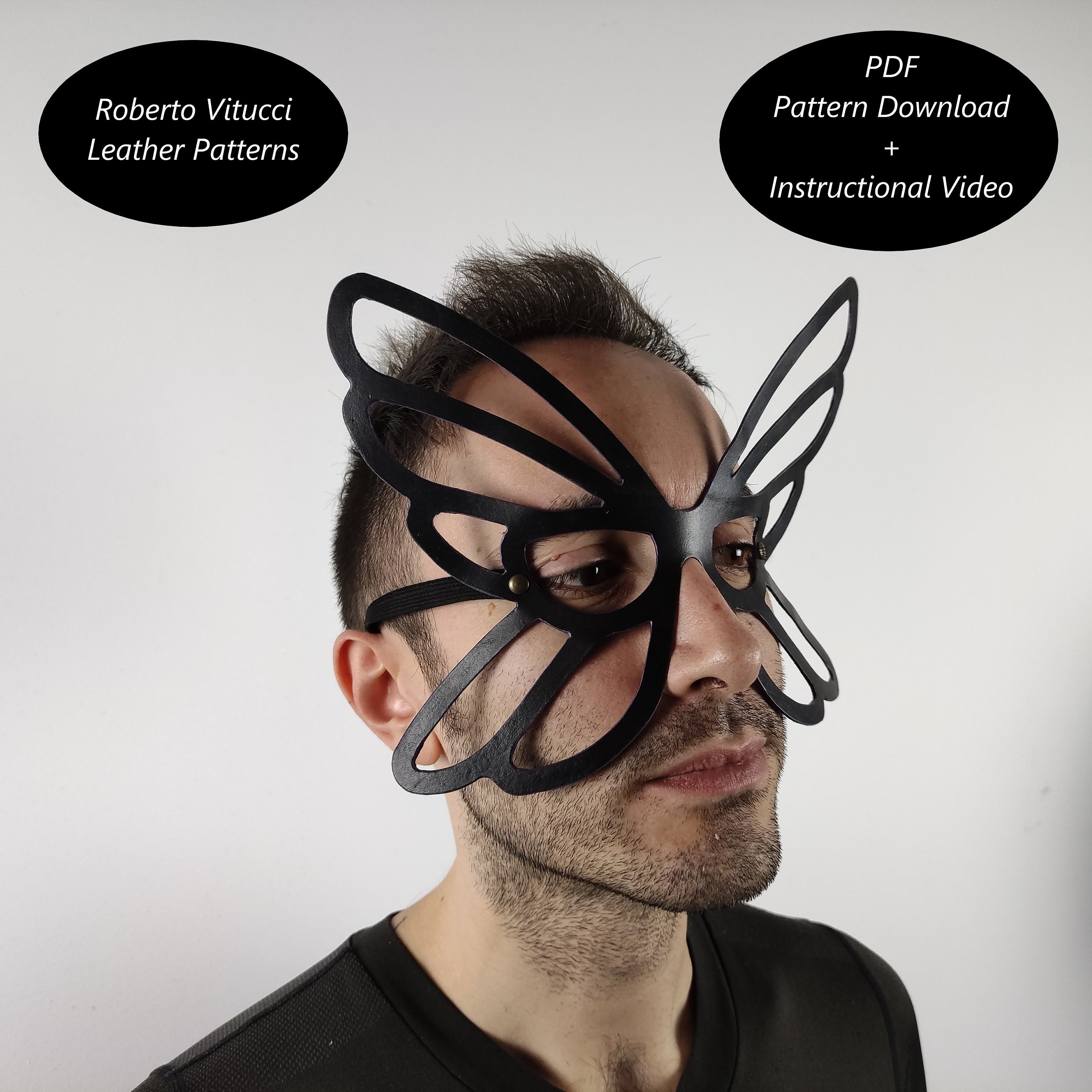 Four Type of Leather Mask Pattern Instructional Video | Etsy