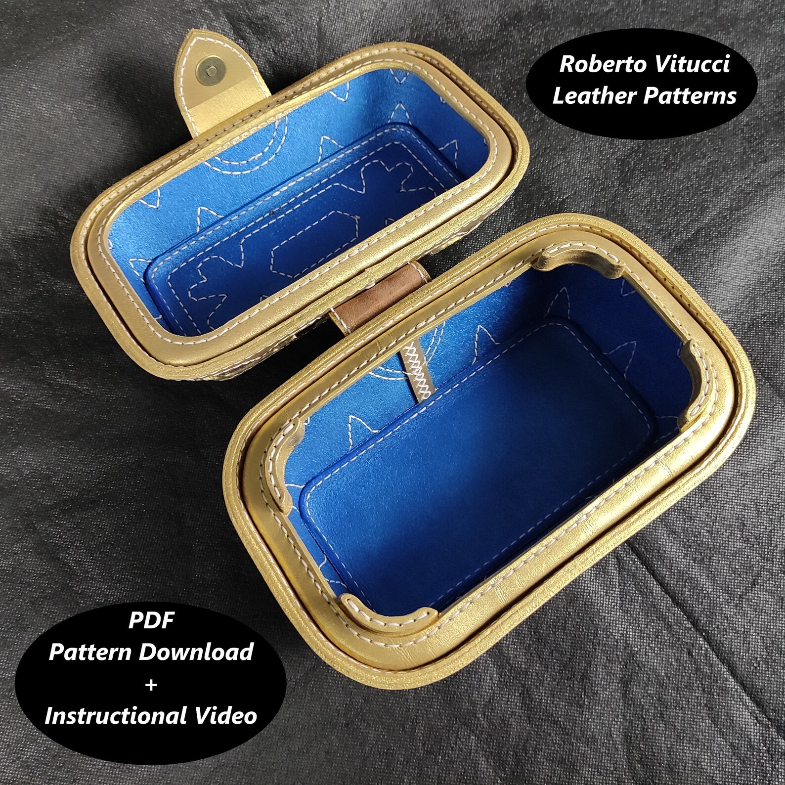 Leather Treasure Chest / Jewelry Box / Dice Box Pattern + Intructional ...