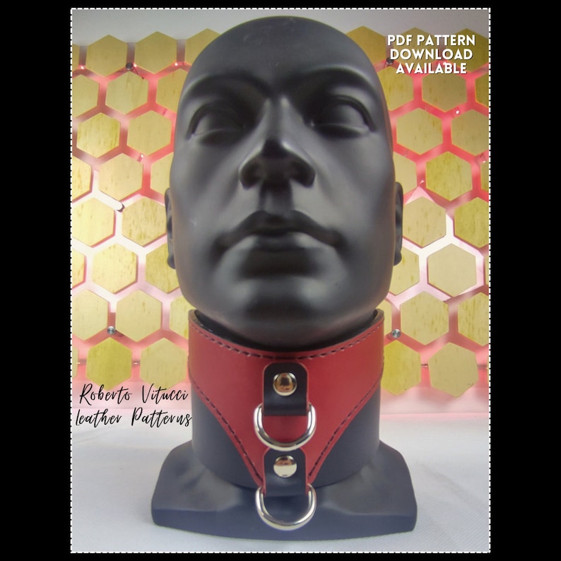Leather Posture Collar | Bdsm Sexy Accessories | PDF + SVG Files Pattern With Tutorial Video - Etsy
