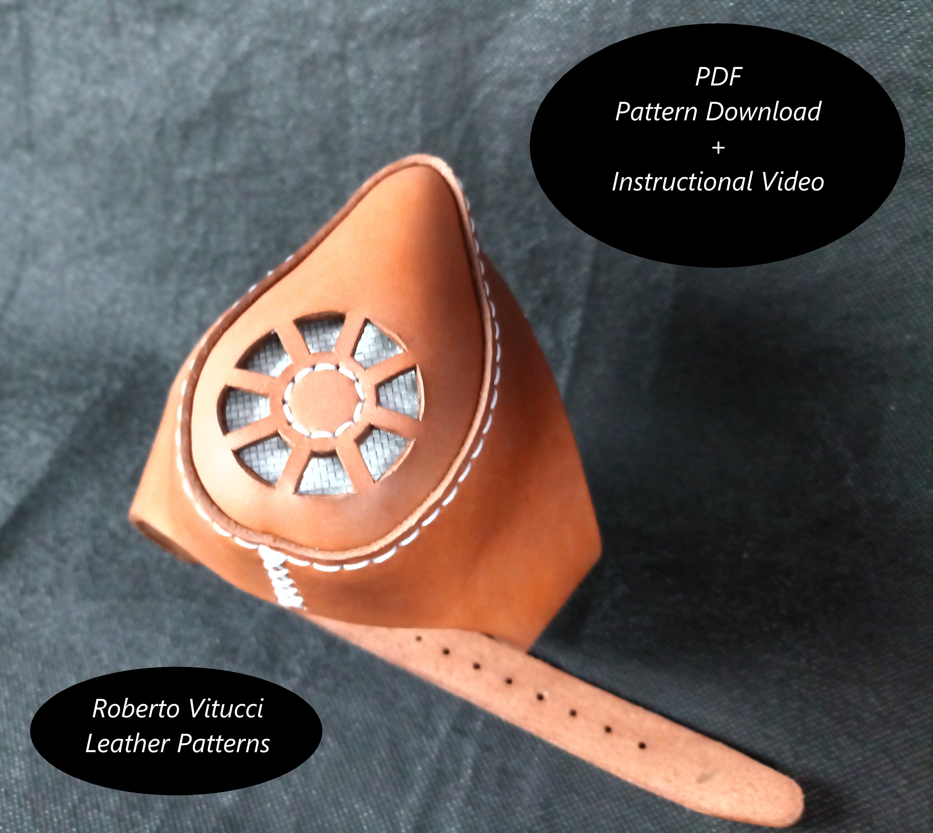 Leather Mask Pattern 3 Size Instructional Video - Etsy