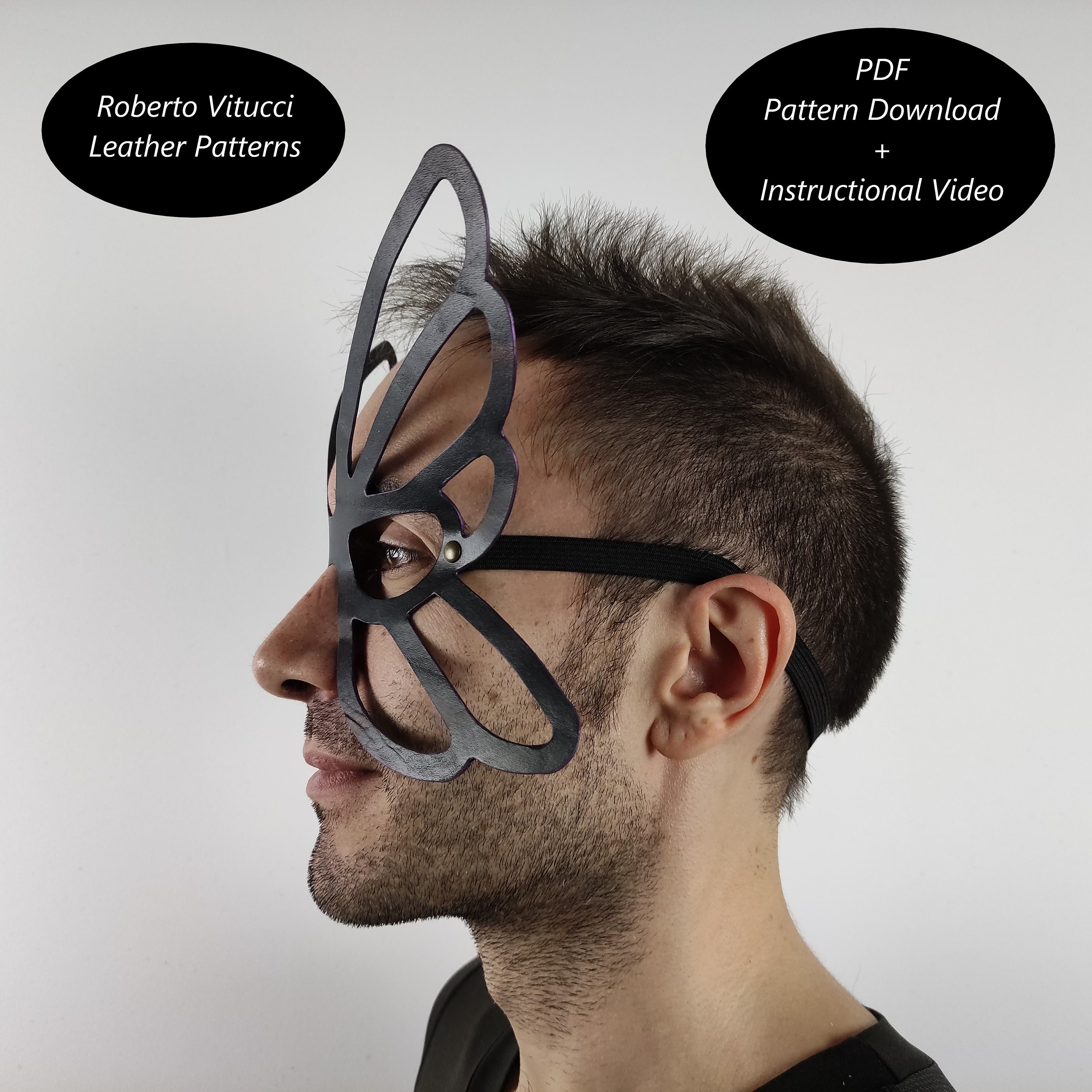 Four Type of Leather Mask Pattern Instructional Video | Etsy