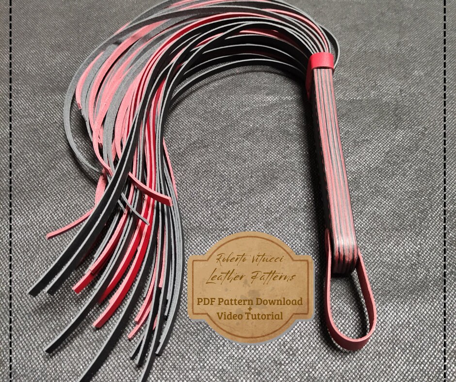 BDSM Leather Flogger PDF Pattern & SVG File + Instructional Video - Etsy