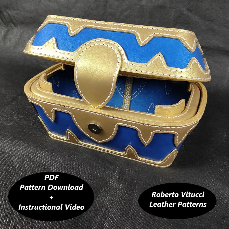 Leather Treasure Chest / Jewelry Box / Dice Box Pattern + Intructional ...