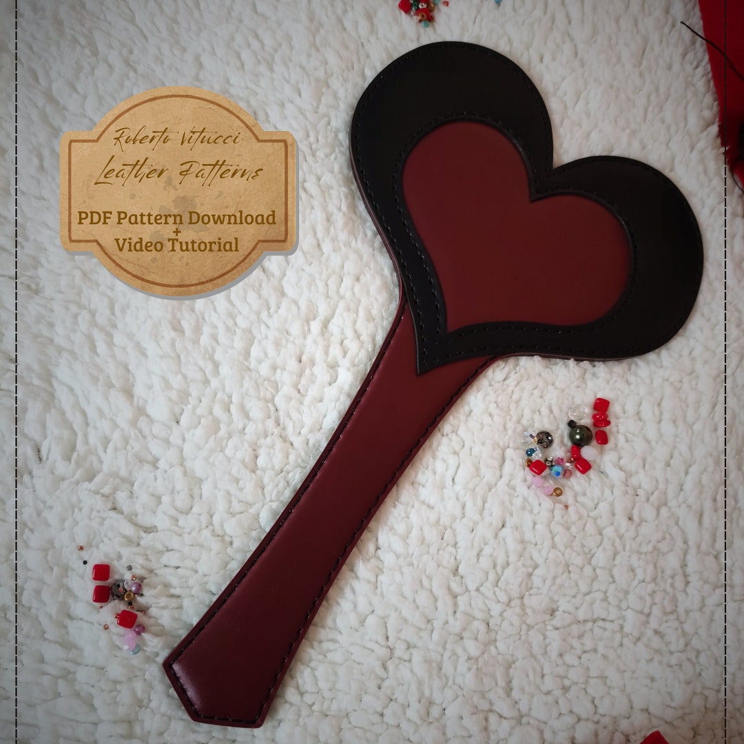Heart Shaped Leather Spanking Paddle Pattern – BDSM Paddle DIY PDF ...