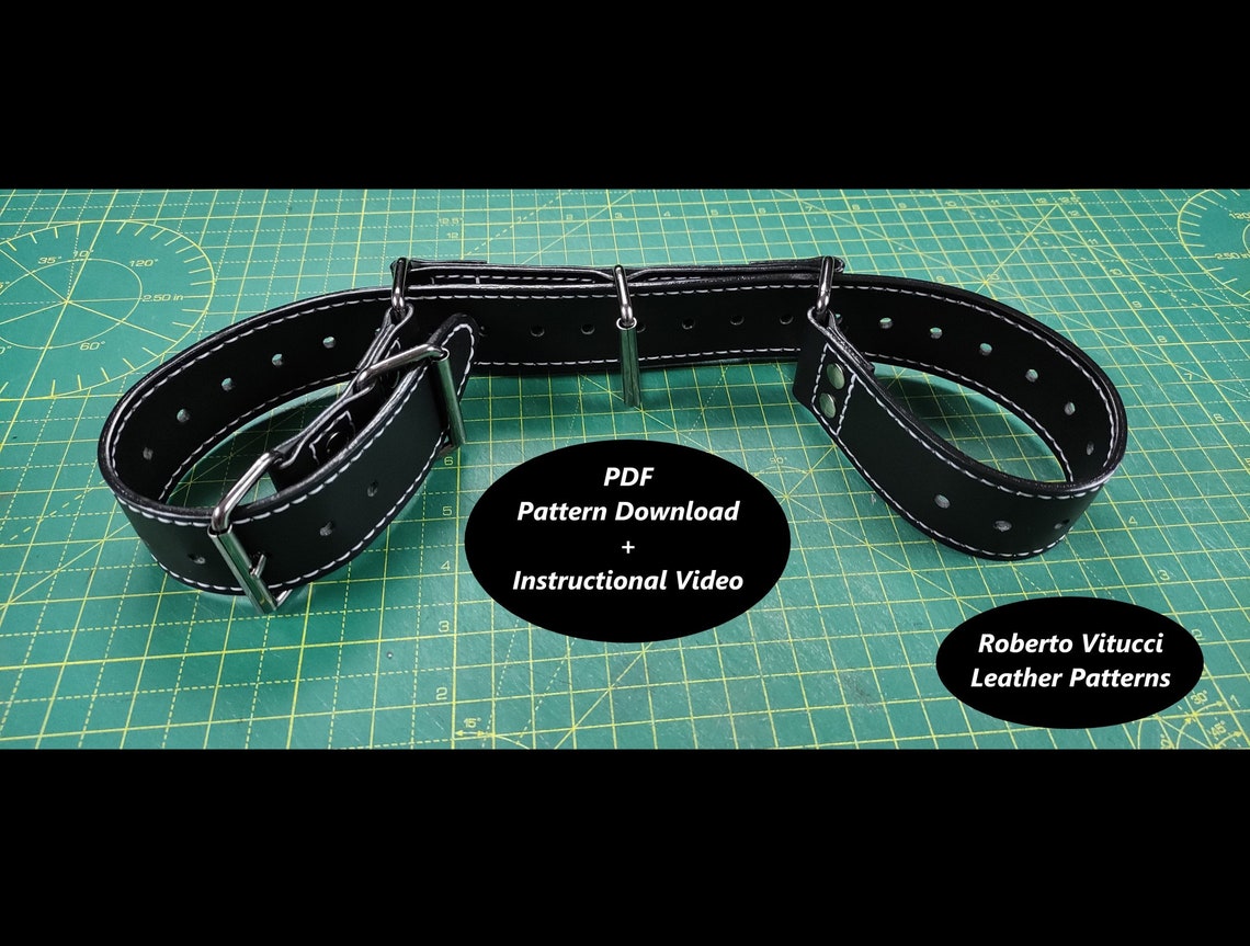 Leather Hobble Belt Pattern – Adjustable Restraint Belt DIY PDF ...