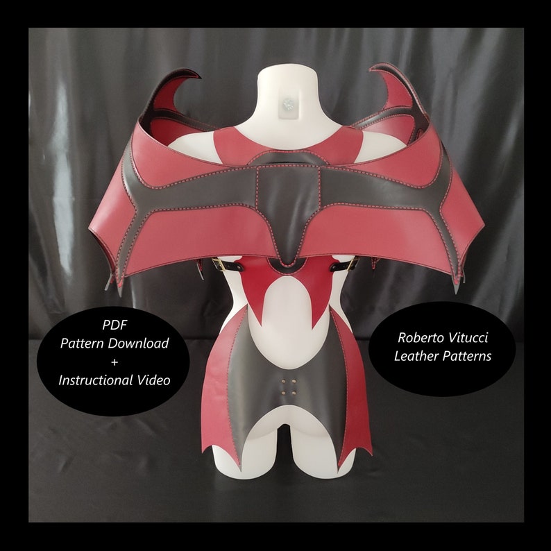 Leather Vampire Bat Wings Pattern – Fantasy Cosplay Wings PDF ...