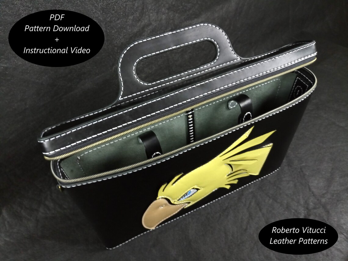 Leather Laptop Bag Multi Size Pattern + Instructional Video - Etsy