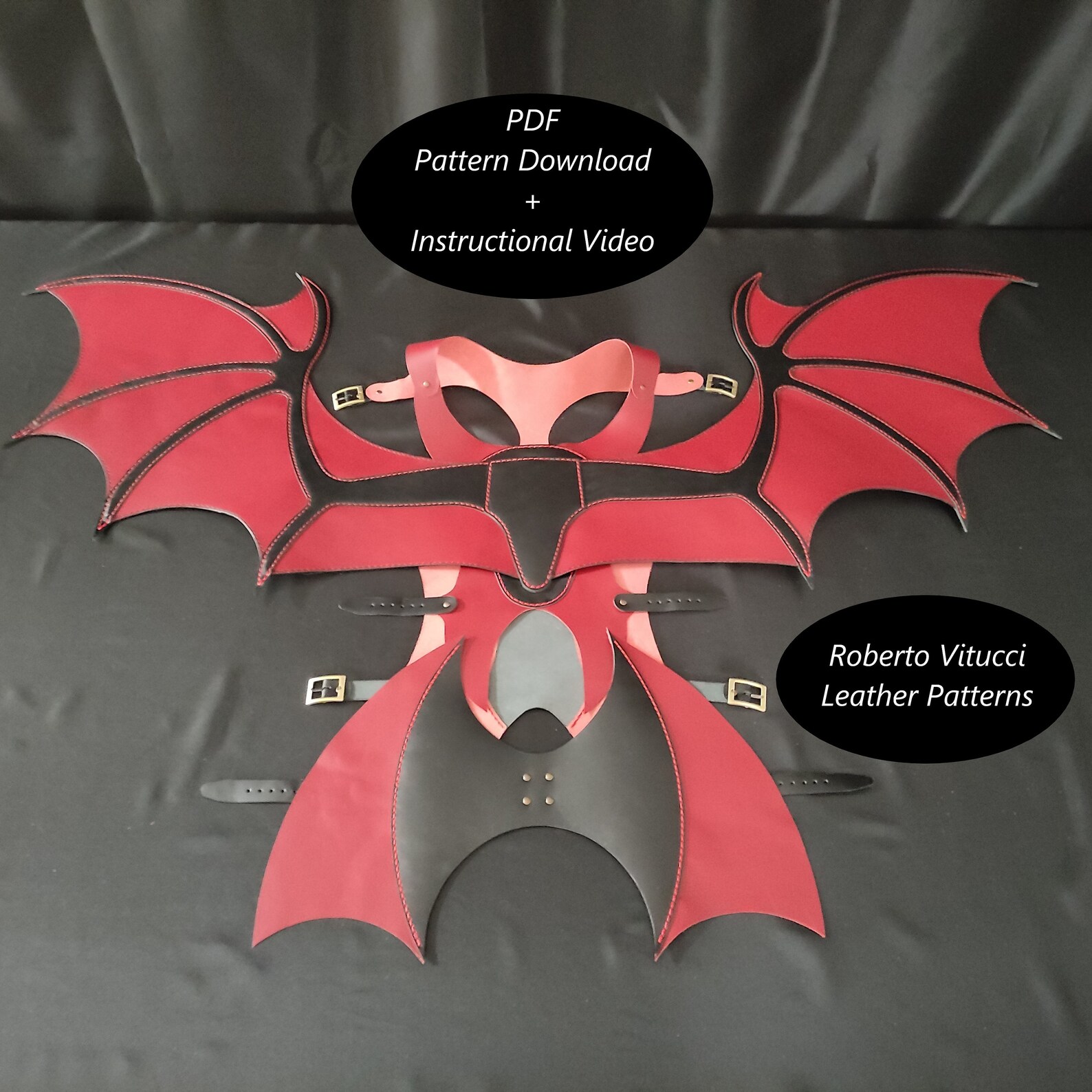 Leather Vampire Bat Wings Pattern – Fantasy Cosplay Wings PDF ...