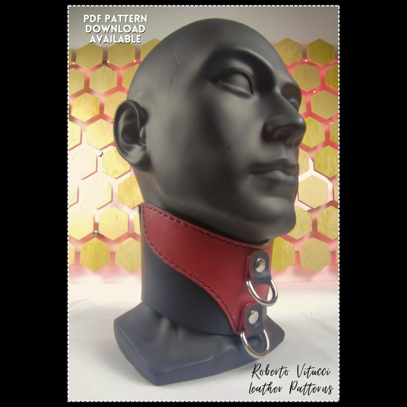 Leather Posture Collar | Bdsm Sexy Accessories | PDF + SVG Files Pattern With Tutorial Video - Etsy