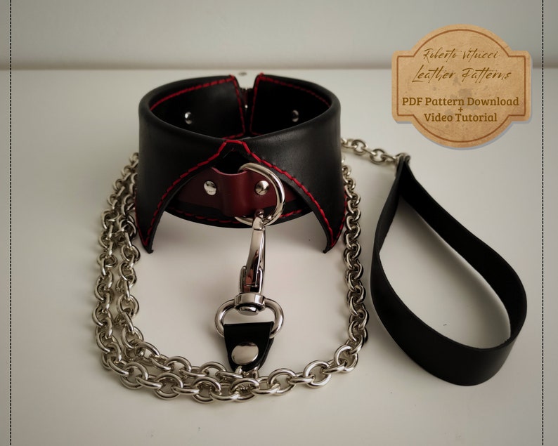 Elegant Leather Choker and Cuffs Multi Size Pattern - Etsy