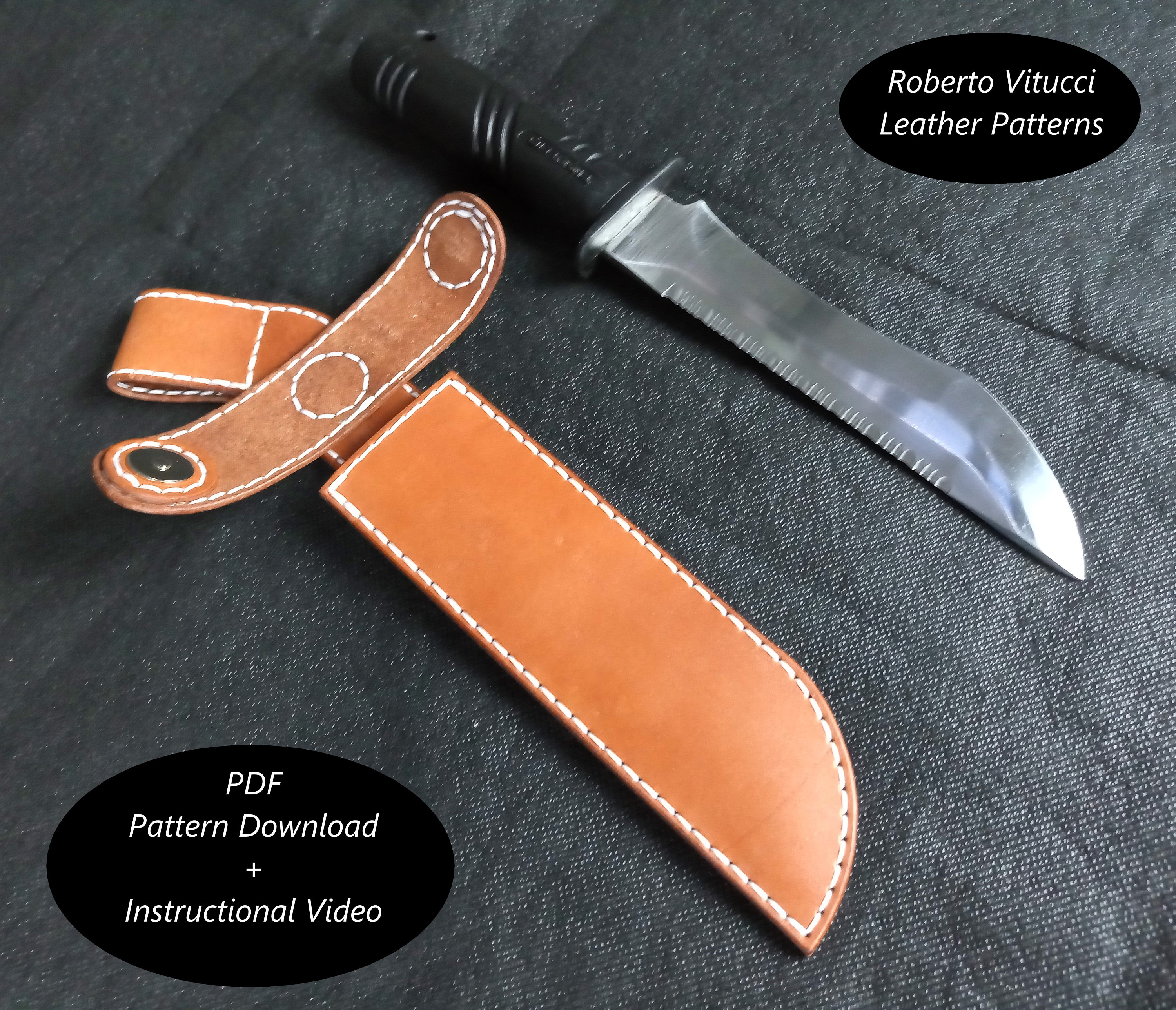 Leather Knife Sheath Multi Size Pattern Instructional Video - Etsy