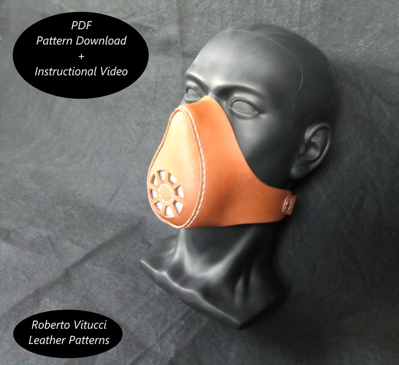 Leather Mask Pattern 3 Size Instructional Video - Etsy