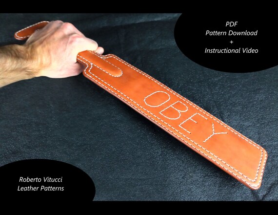 Leather Spanking Paddle Multi Size Pattern Instructional - Etsy UK