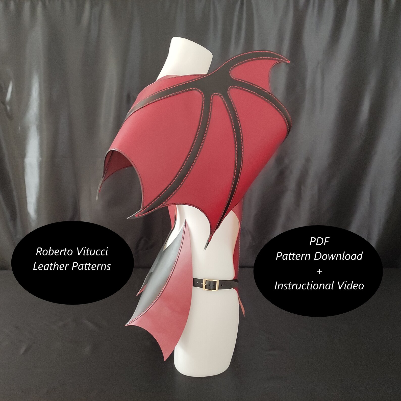 Leather Vampire Bat Wings Pattern – Fantasy Cosplay Wings PDF ...