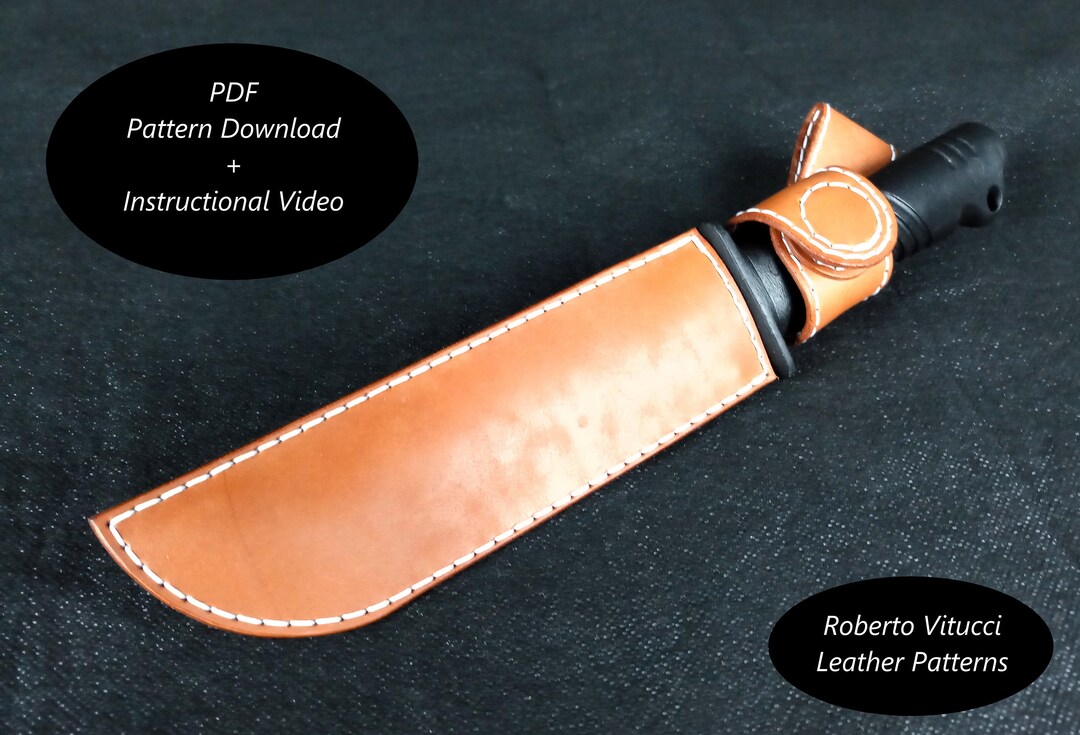 Leather Knife Sheath Multi Size Pattern + Instructional Video - Etsy