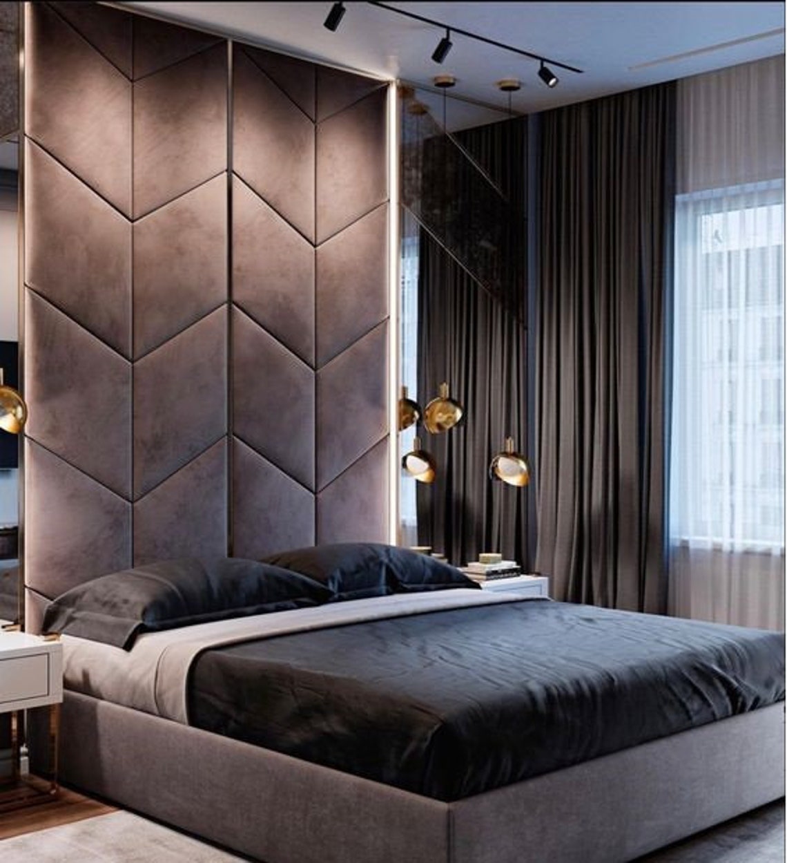 Upholstered Wall Panels, Velvet Wall Pannel, Wall Panels Headboard ...