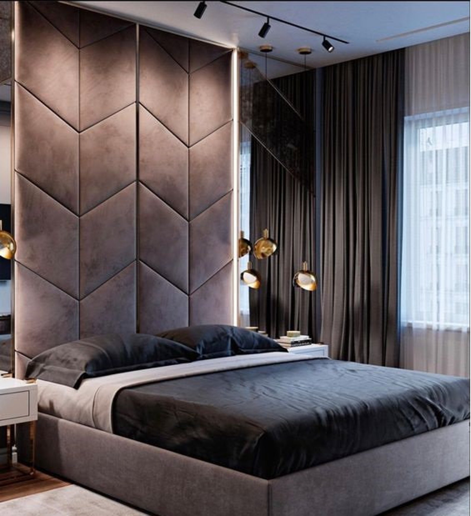 Upholstered Wall Panels, Velvet Wall Pannel, Wall Panels Headboard ...
