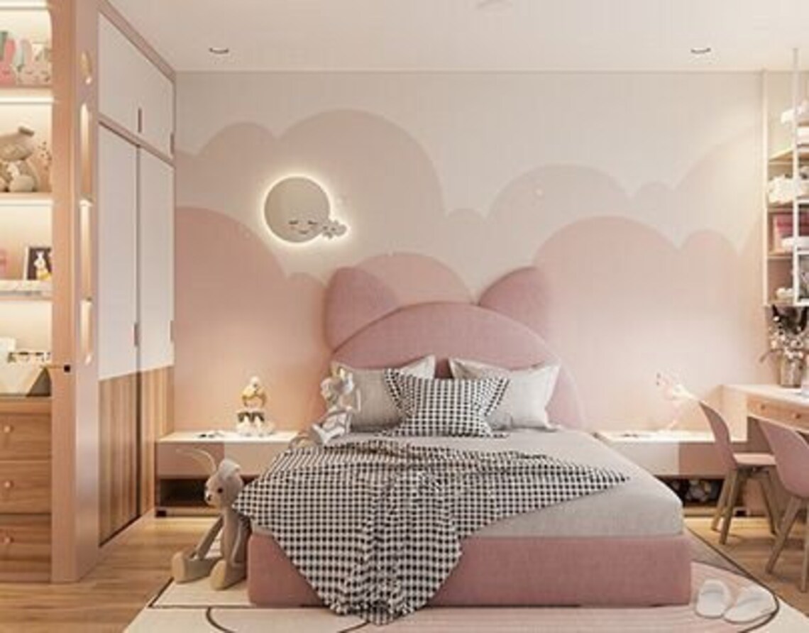 Cat Shaped Headboard Upholstered Kids Headboard Wall Mounted - Etsy