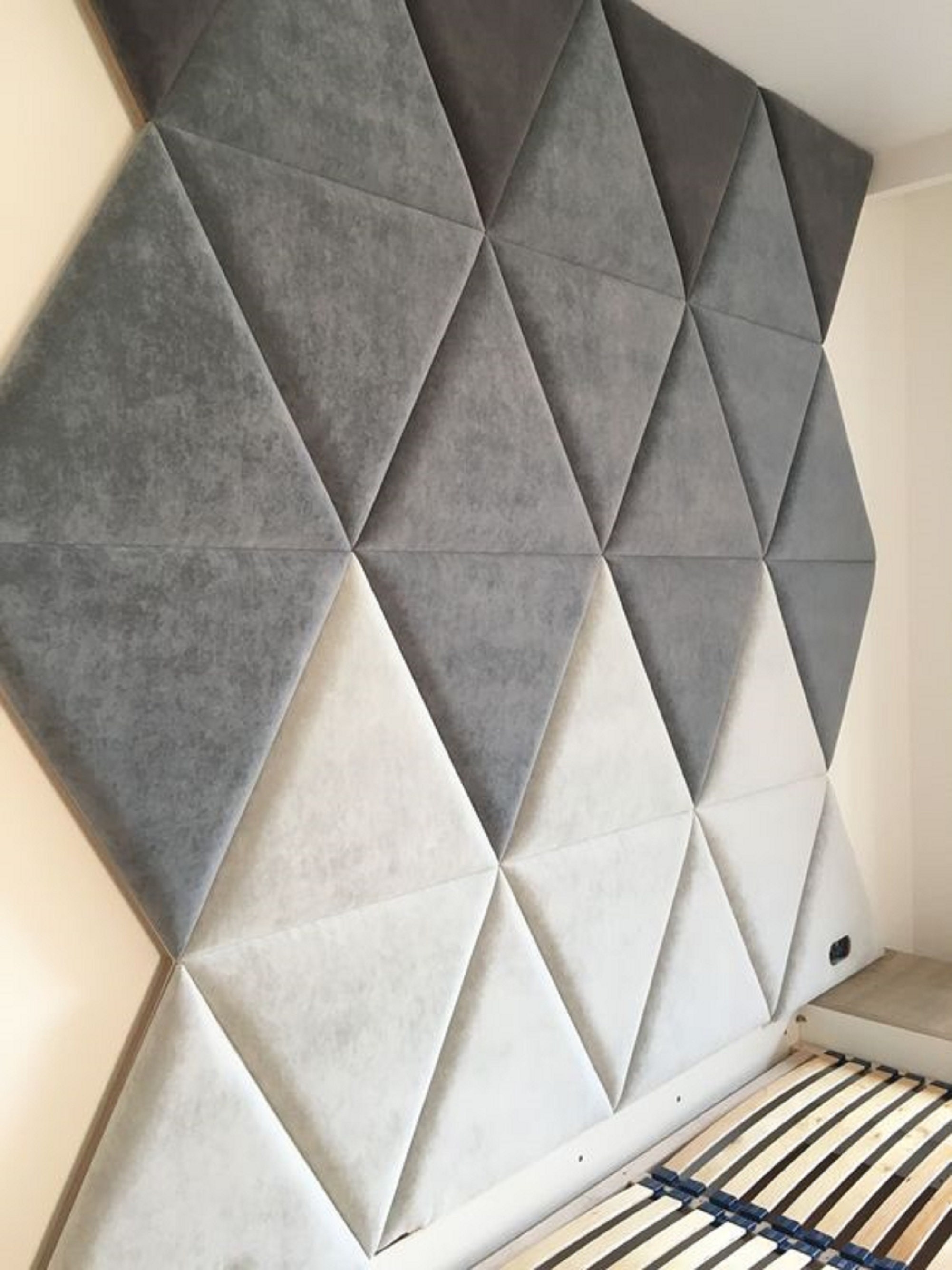 Luxury Triangles Upholstered Soft Wall Panels, Headboard Panel ...