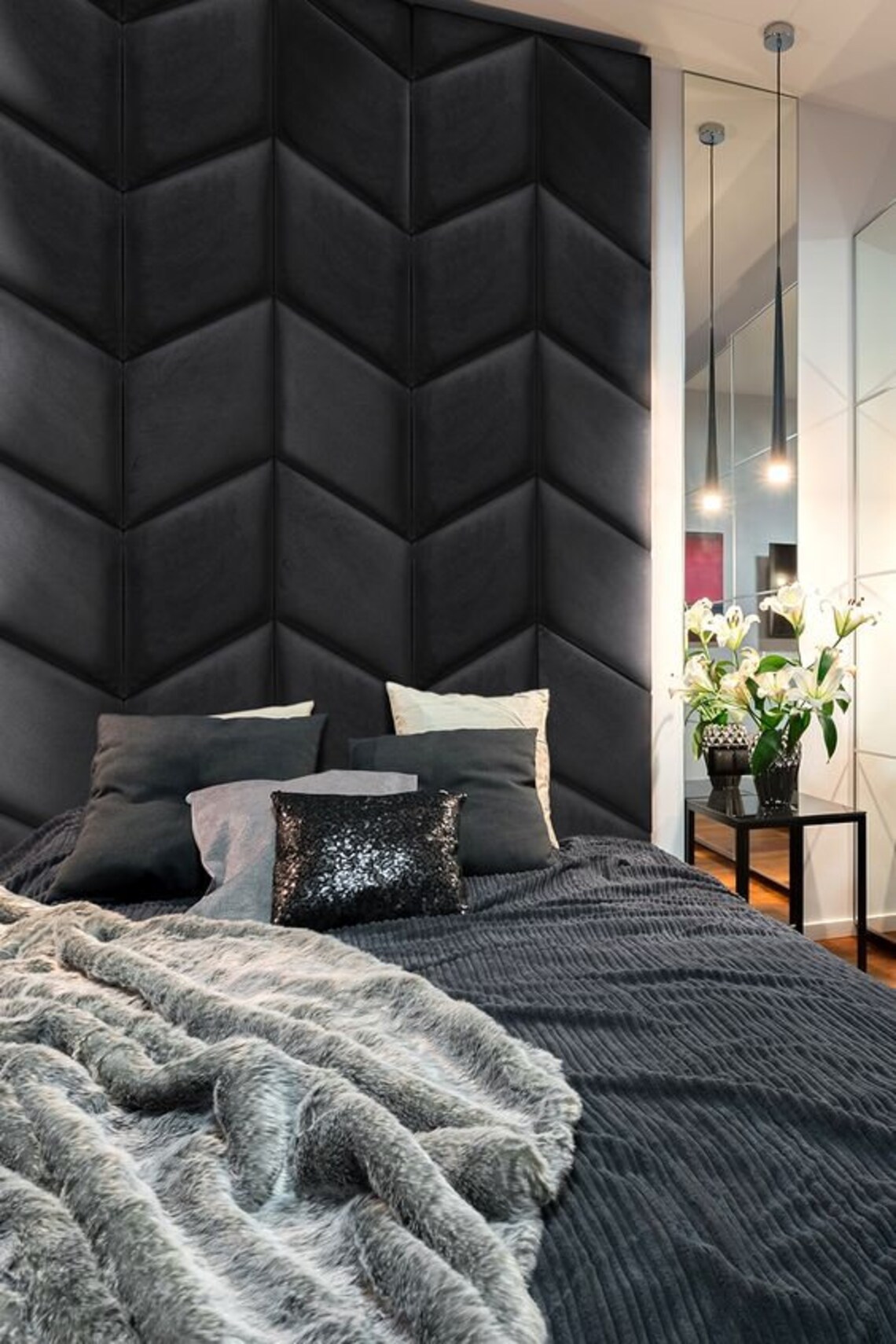 Upholstered Wall Panels, Velvet Wall Pannel, Wall Panels Headboard ...